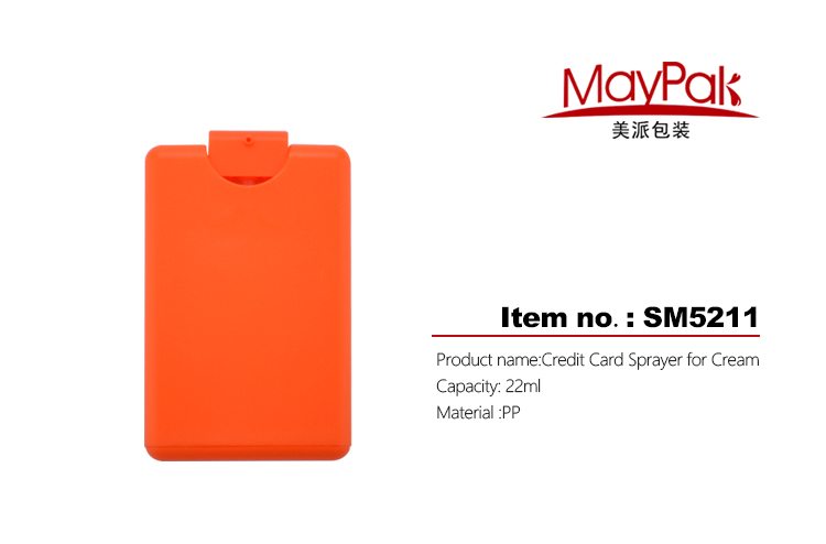 Plastic flat bottom credit card pocket sprayer Factory-Maypak