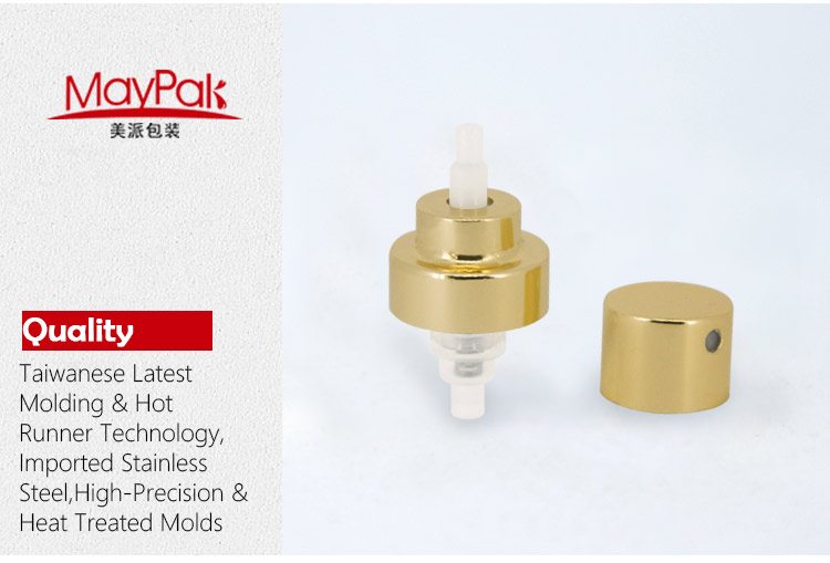 Customized Shiny Gold Aluminum Crimp Pump factory-Maypak