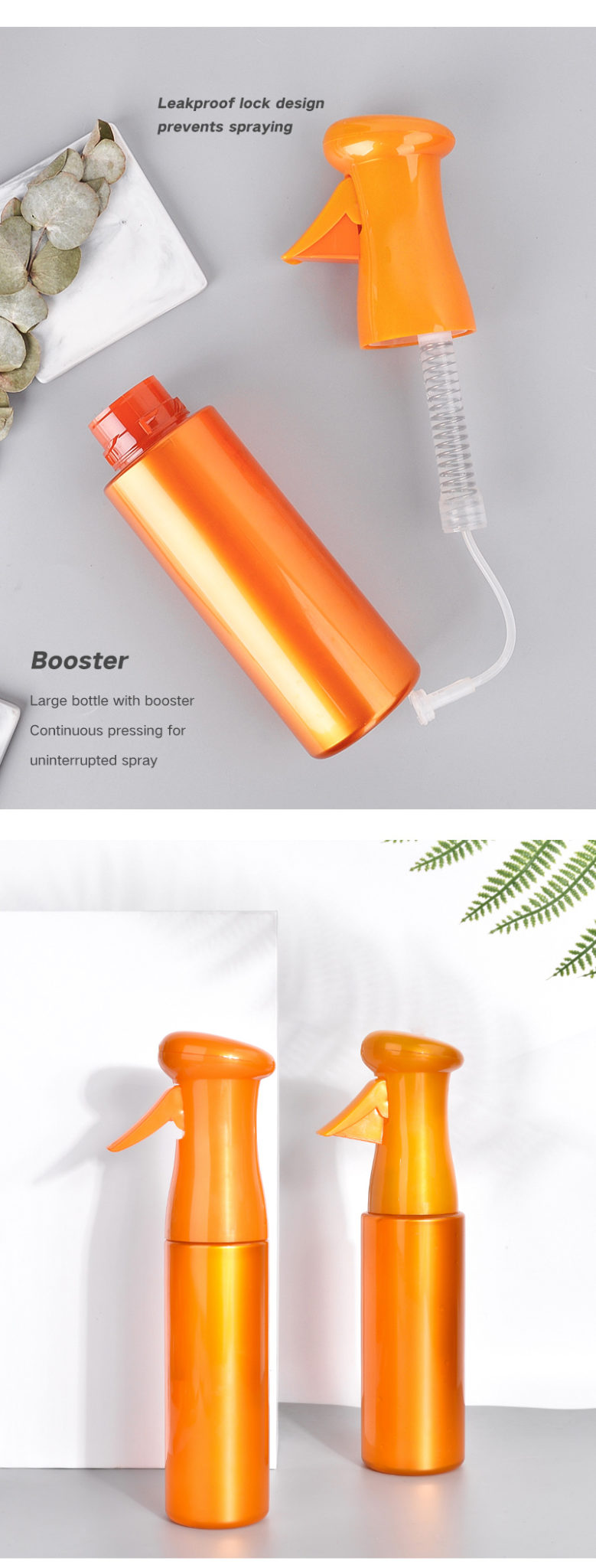 200ml 250ml 360ml 500ml Empty PET High-end Continuous Spray Bottle ...